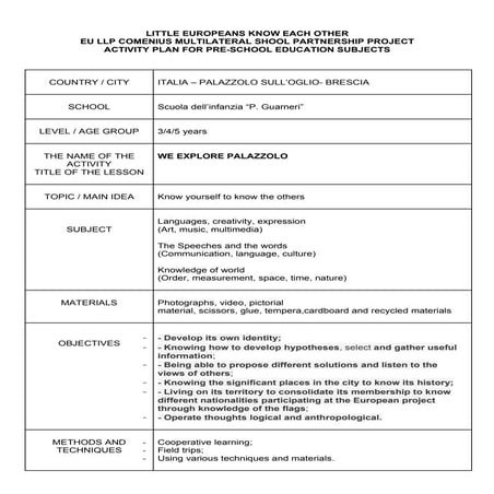 Lesson Plan 4 Europe | DOC