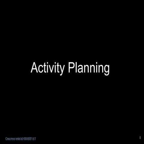 activity_planning for activity planning by professor | PPTX