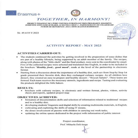 Narative Activity report Romania - may 2023 | PDF