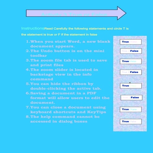 True or False Activity 3 | DOCX