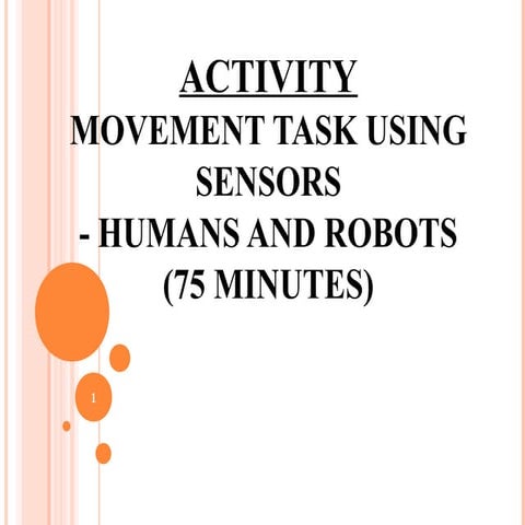 Activity understanding how we use sensors | PPT