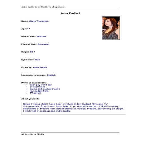 ACTOR PROFILES | DOC