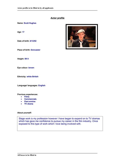 ACTOR PROFILES | PDF