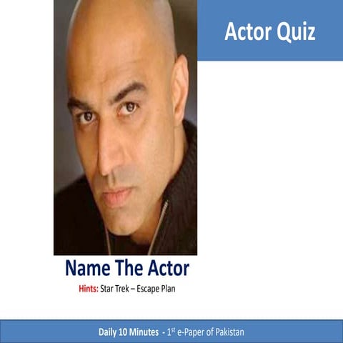 Actor Quiz | PPTX | Educational Video Games | Video Game Genres