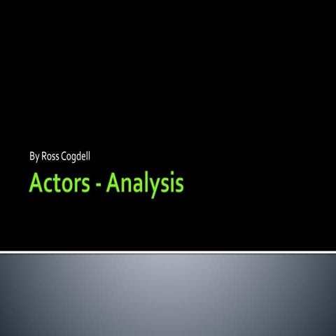 Actors analysis | PPTX
