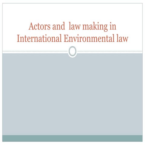 Actors and Law making IEL.pptx