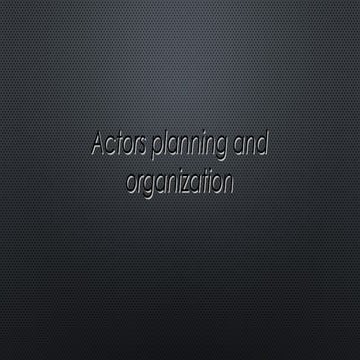 Actors and planning | PPT