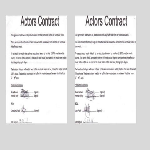 Actors contract | PPTX