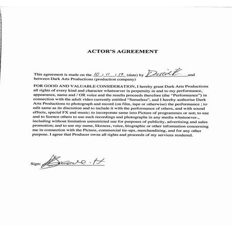 Actors contracts signed | PDF