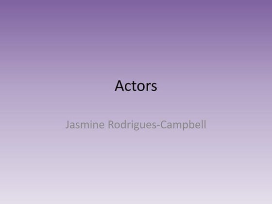 Actors | PPT