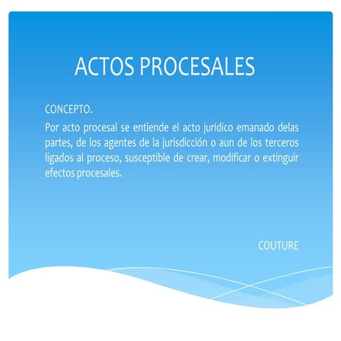 Actos procesales | PPTX
