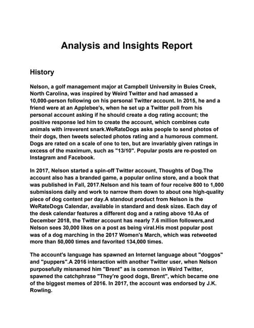 Data Wrangle and Visualization report | PDF Data Wrangle and Visualization report | PDF