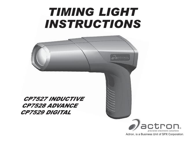 Innova 5568 Pro-Timing Light User Manual | PDF