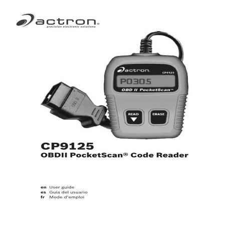 Actron CP9125 User Manual | PDF