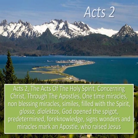 Acts 2, One time miracles, non blessing miracles, similes, filled with ...