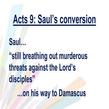 Saul's conversion | PPTX