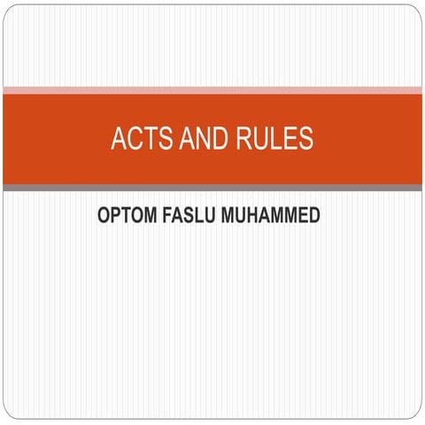 Acts and rules | PPTX