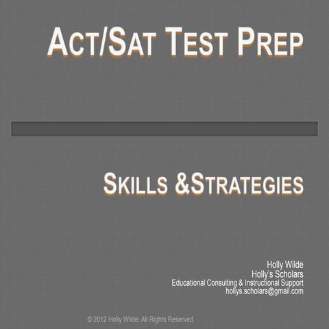 ACT/SAT Test Prep Seminar | PPTX