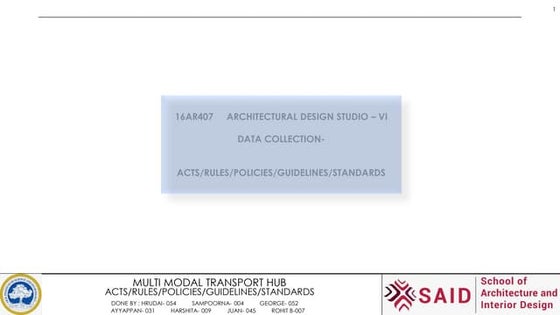 Standards for bus terminals | PPT