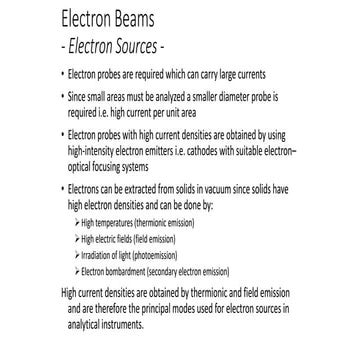 Advanced Electron Beam Sources and Scattering Phenomena in Material ...