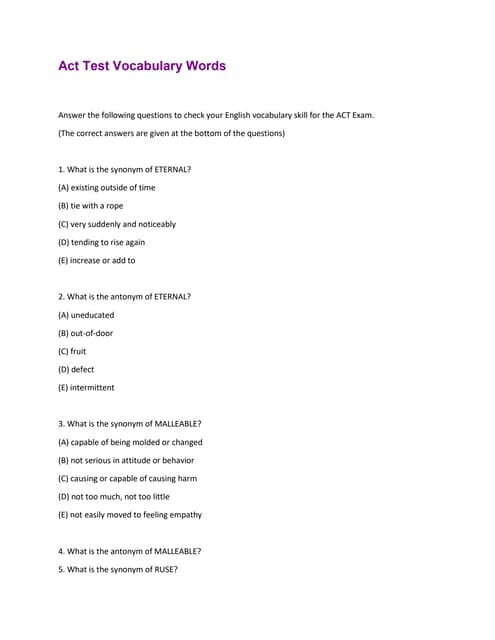 Gmat Vocabulary List 2022 | PDF | Medical Health