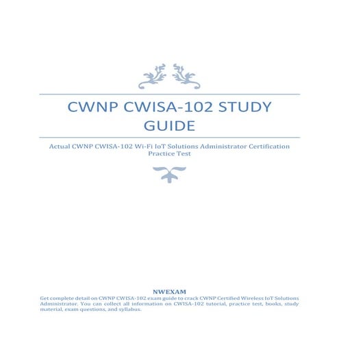 Cwna 106 exam_objectives_v6-01_2014_003 | PDF