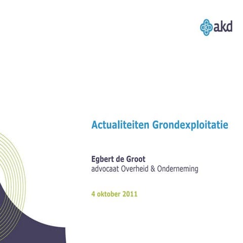 Actualiteiten grondexploitatie | PPT
