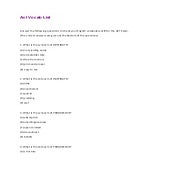 Act Vocab List | PDF