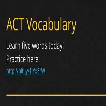 Act vocabulary | PDF