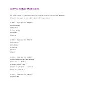 Act Vocabulary Flashcards