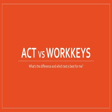 Act vs. WorkKeys | PPTX
