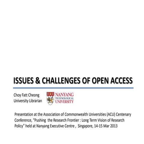 Open access publishing | PPTX