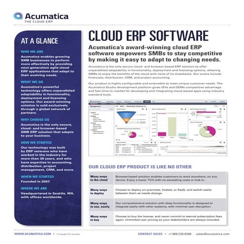 Acumatica company brochure | PDF