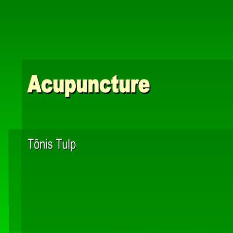 Acupuncture | PPTX