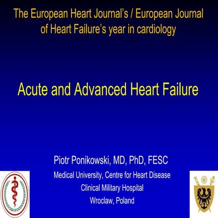 Acute and advanced heart failure. | PDF