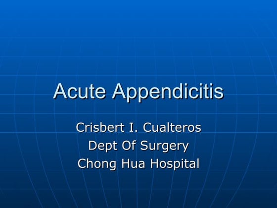 Appendicitis | PPT