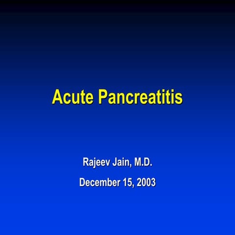 Acute Pancreatitis | PPT