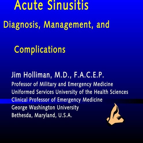 Acute sinusitis-diagnosis-management-and-complications.pre | PPT