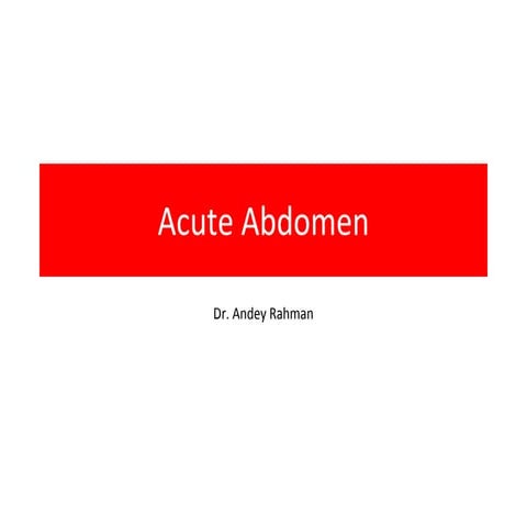 Acute abdomen | PPT