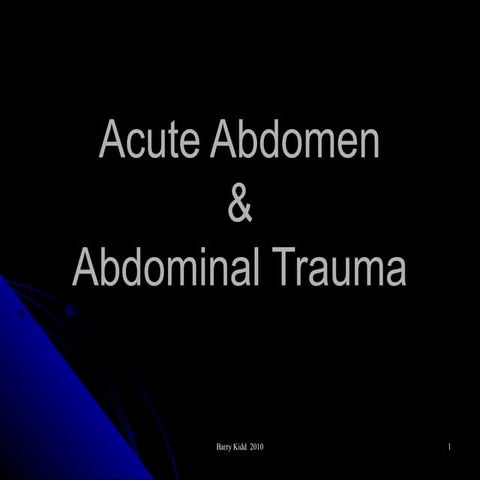 Acute abdomen | PPT