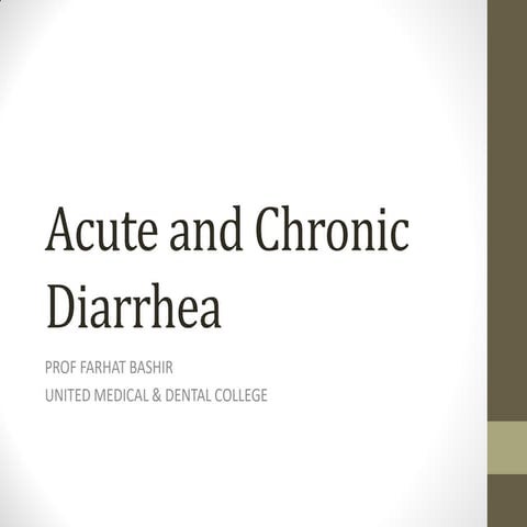 Acute and chronic diarrhea | PDF