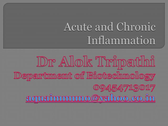 11 cellular & vascular events in acute inflammation | DOC