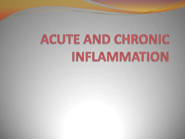 11 cellular & vascular events in acute inflammation | DOC