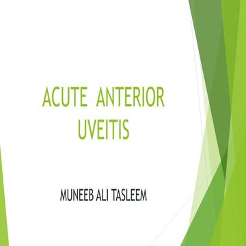 Acute Anterior Uveitis Pptx