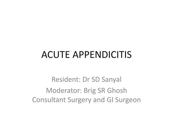 Appendicitis | PPT
