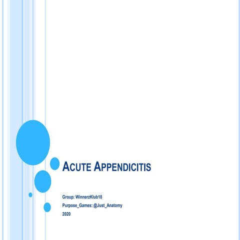 Acute appendicitis | PPTX