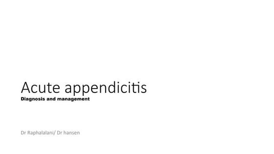 Acute Appendicitis | PPTX