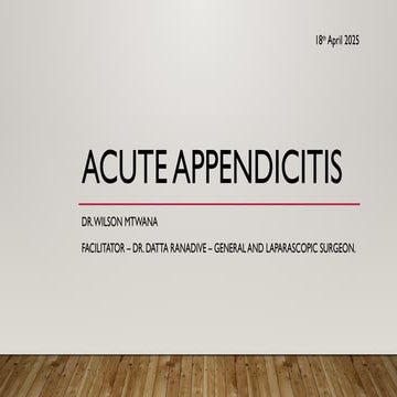 Approach to acute Acute Appendicitis.pptx