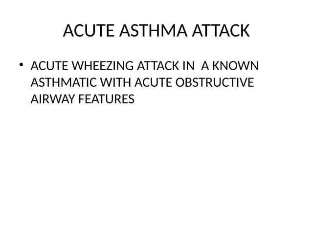 Acute exacerbation of asthma | PPTX