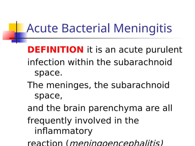 Meningitis | PPTX